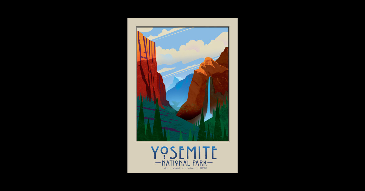 Yosemite National park - Yosemite - Sticker | TeePublic