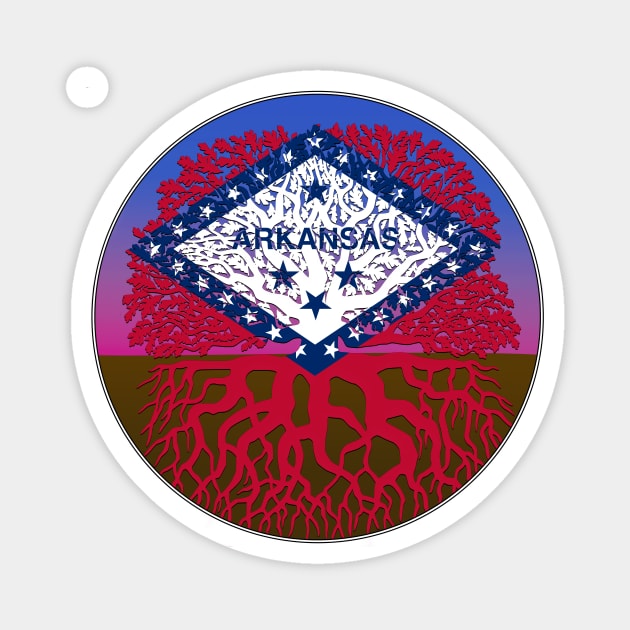 Arkansas Family Tree with Roots Design - Arkansas - Magnet | TeePublic