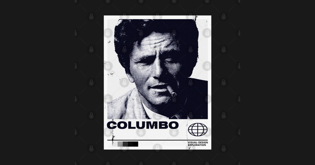 Columbo // Vintage Minimalist Fan Art - Columbo - T-Shirt | TeePublic