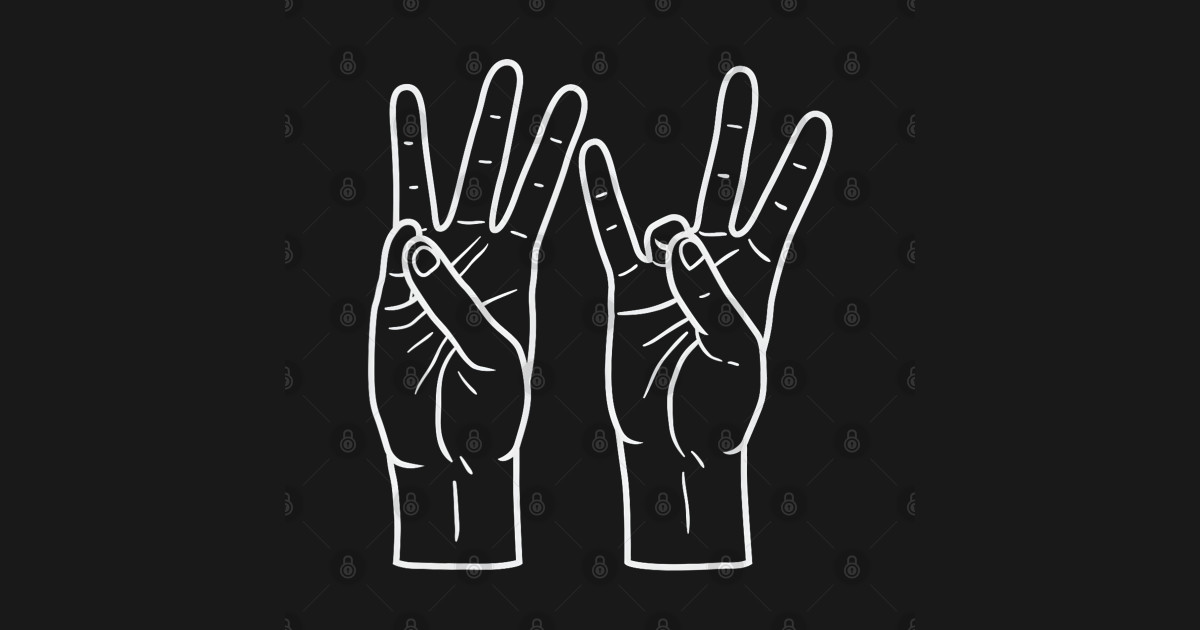 Six Seven Hand Sign Asl Sign Language Alpha - Sign Language Asl - T ...