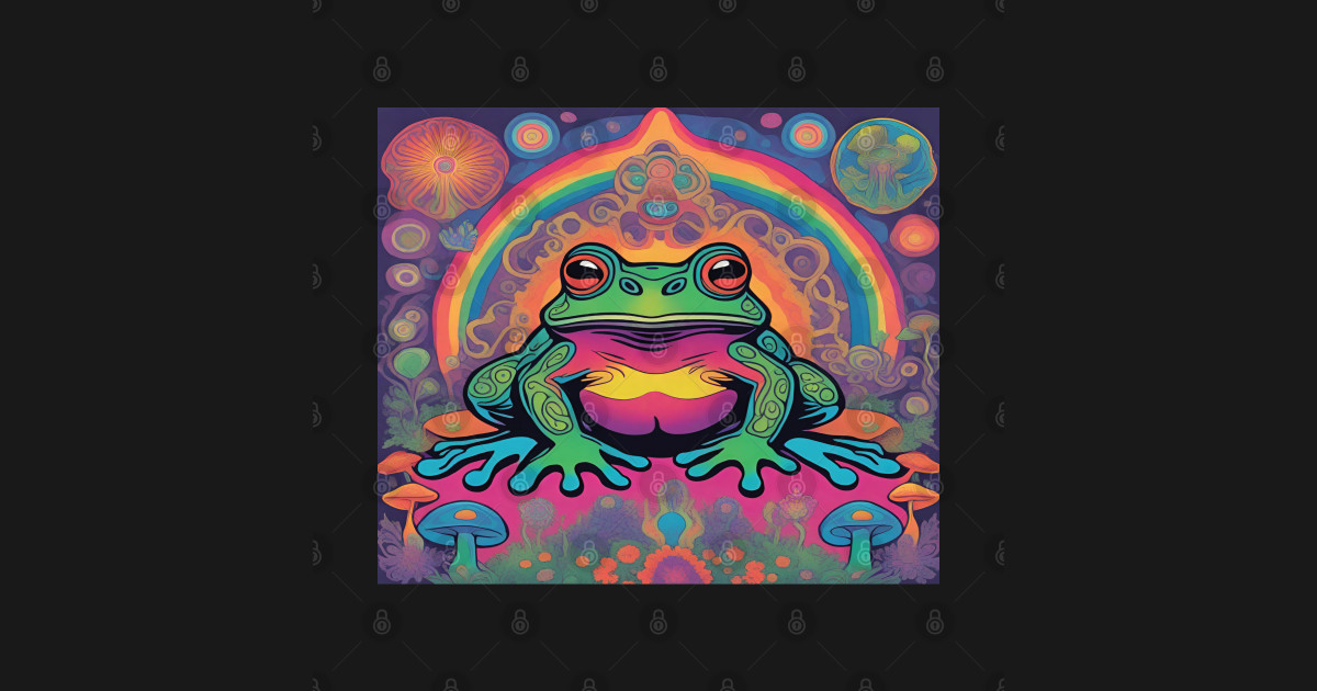Psychedelic Toad Trippy Frog - Trippy Toad - T-Shirt | TeePublic