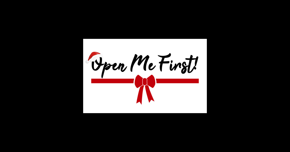 Open Me First Naughty Christmas Gift - Naughty Christmas - Sticker ...