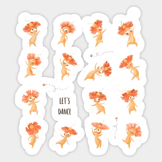 Let’s dance - Dance - Sticker | TeePublic