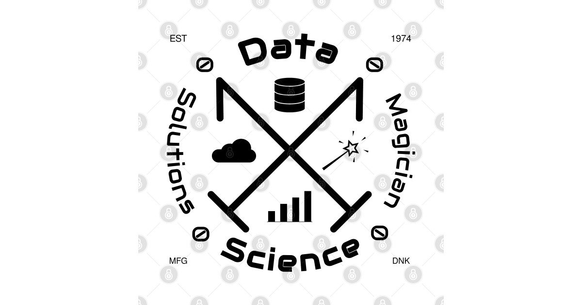 Data Science Solutions Magician | Vintage Retro Hipster Logo Black ...