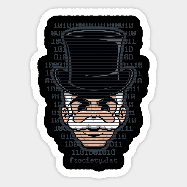 Mr. Robot Mask - Christian Slater - Sticker | TeePublic