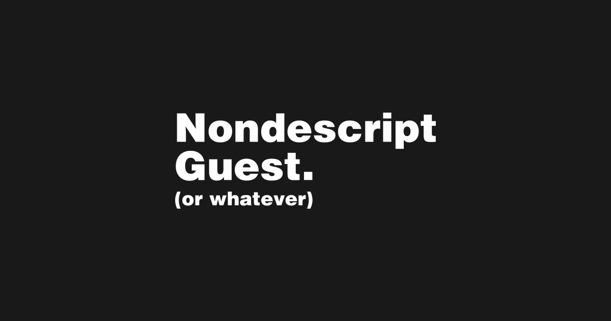 Nondescript Guest - Disney - T-Shirt | TeePublic