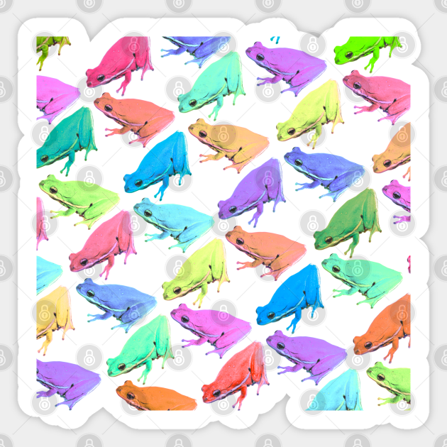 Frog Rave - Frogs - Sticker | TeePublic