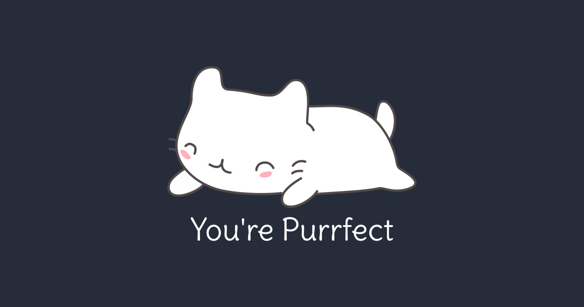 Funny Kawaii Cat Pun T-Shirt - Cute Cat - Sticker | TeePublic