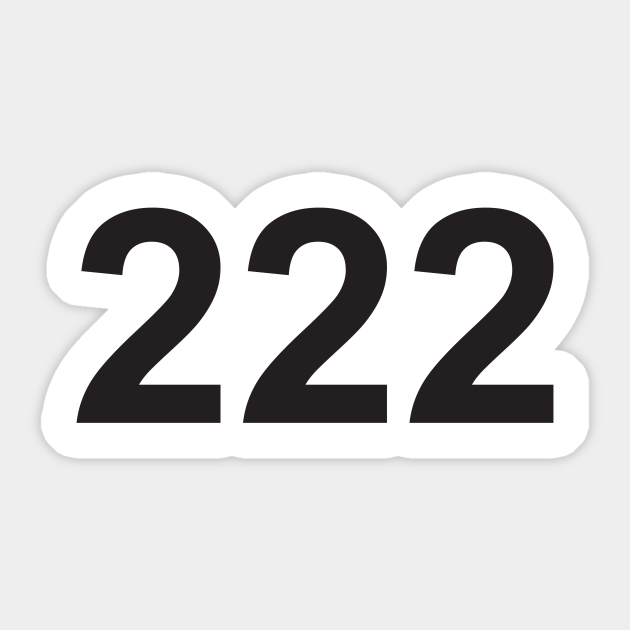 Angel number 222 - Numerology - Sticker | TeePublic