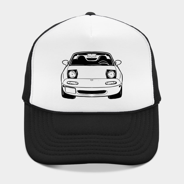 miata smiley car Line Art retro JDM 90s japanese car - Miata Is The ...