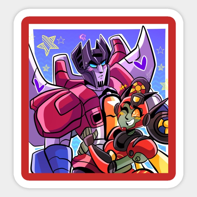 Starscream and twitch - Transformers - Sticker | TeePublic