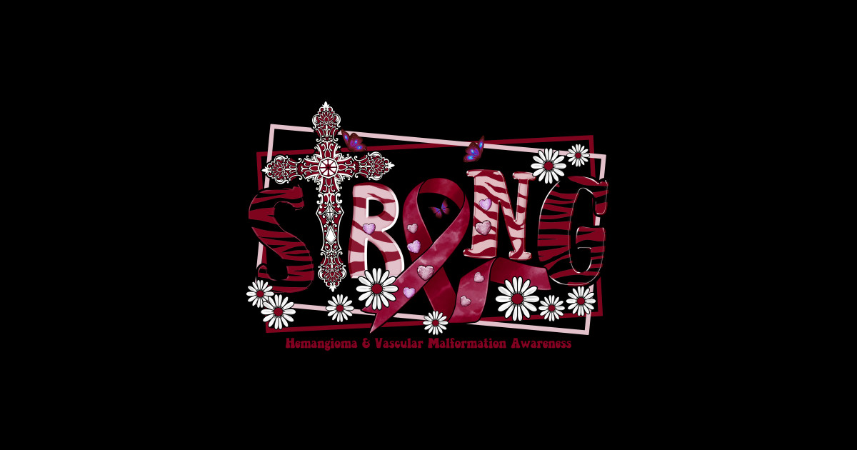 Hemangioma & Vascular Malformation Awareness - cross ribbon Strong hope ...