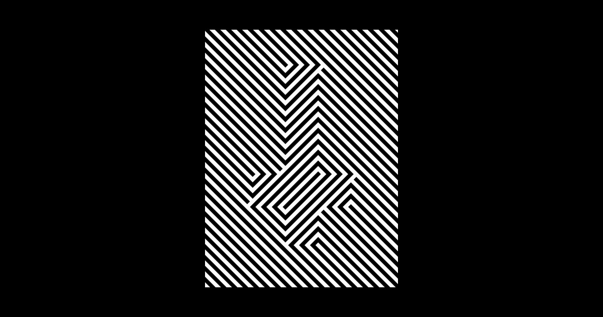 Psychedelic Cross Illusion - Illusion - Sticker | TeePublic