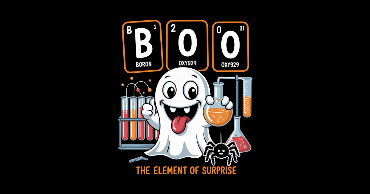 Chemistry Boo The Element Of Surprise Halloween - Chemistry - Sticker ...