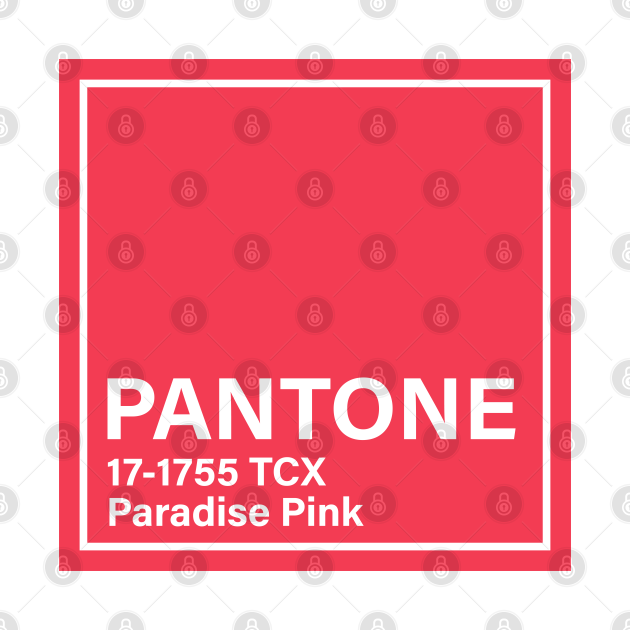 pantone 17-1755 TCX Paradise Pink - Pantone Color - T-Shirt | TeePublic