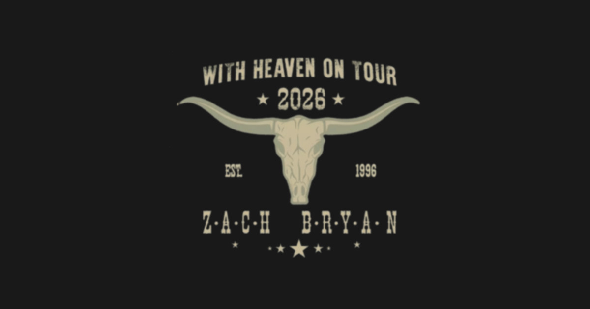Zach Bryan With Heaven On Tour 2026 - Zach Bryan - T-Shirt | TeePublic
