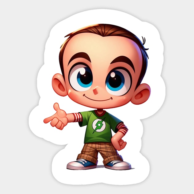 Cute Sheldon Cooper tbbt - Tbbt - Sticker | TeePublic