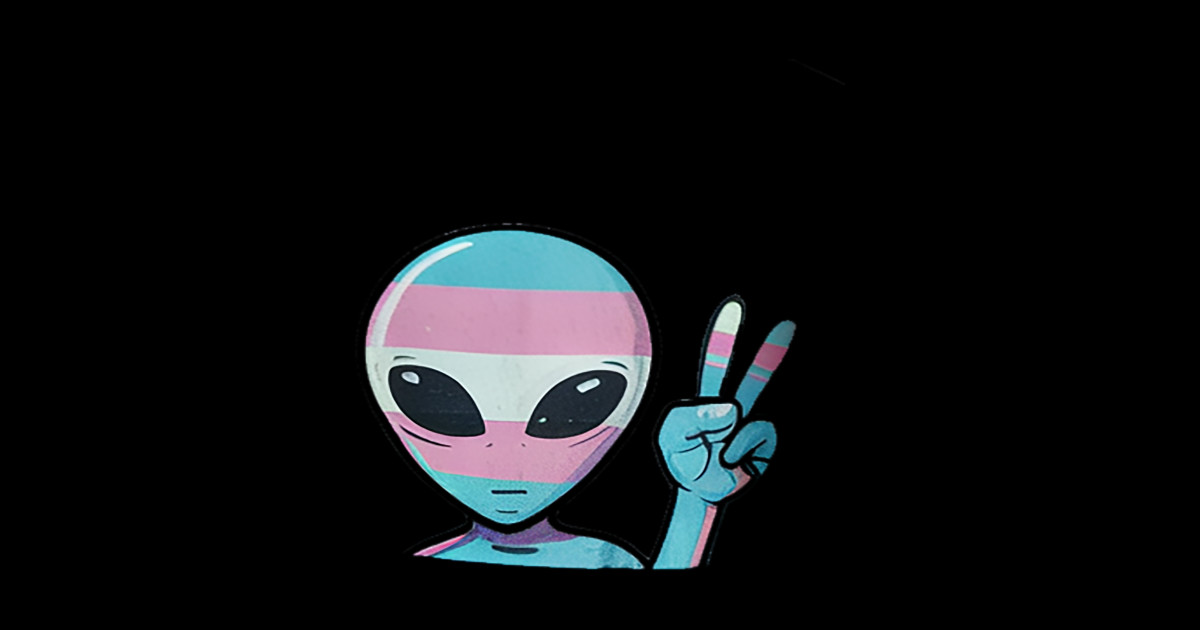 Pocket Transgender Alien Trans Pride Flag LGBT ET Space - Pocket ...