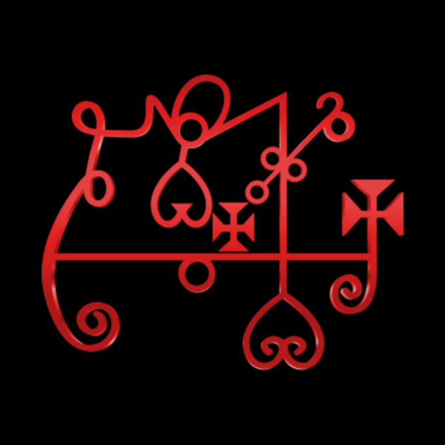 King Beleth Sigil Modern Ars Goetia Demonic Seal of Beleth in Red ...