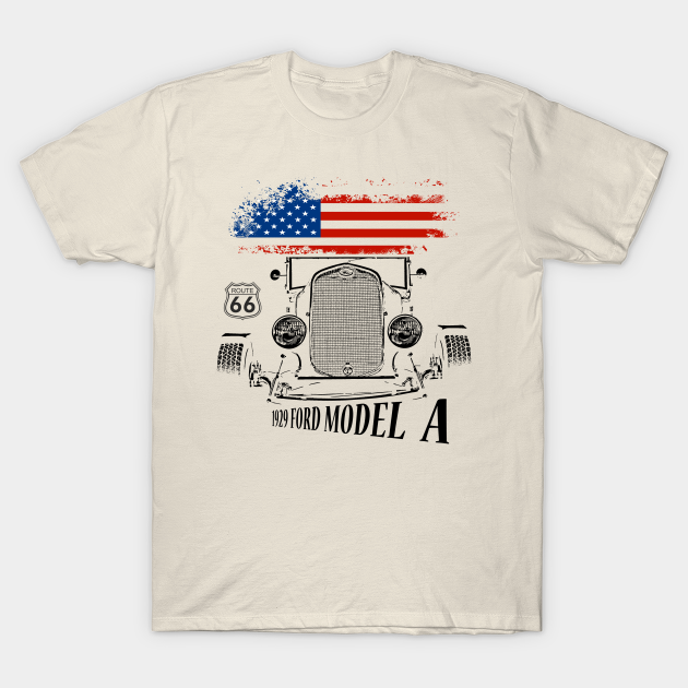 1929 Ford Model A, Hot Rod - white shirt - Ford Model A - T-Shirt ...