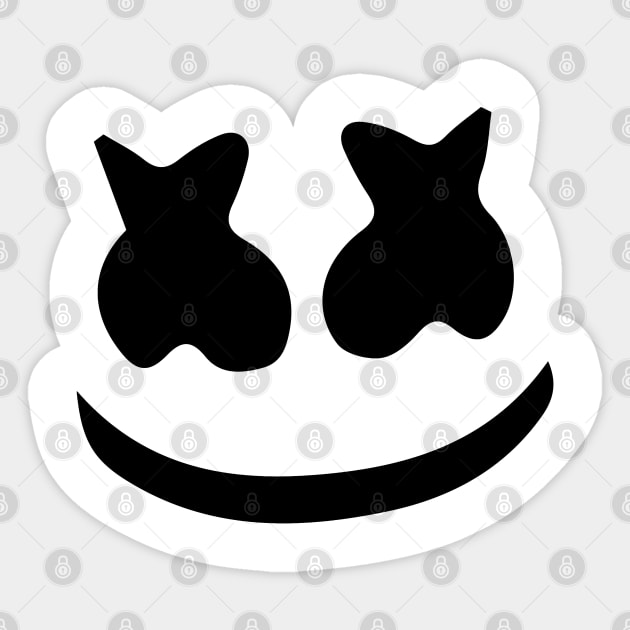 Marshmello Face - Marshmello - Sticker | TeePublic
