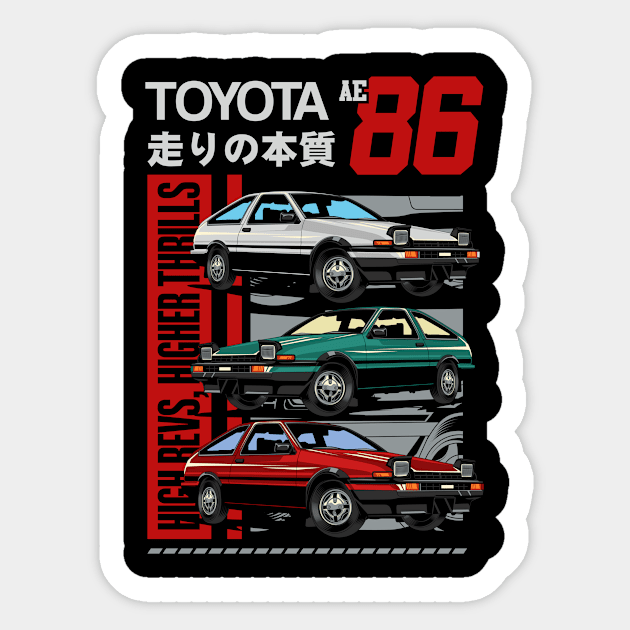 Classic Toyota AE86 - Toyota Ae86 - Sticker | TeePublic