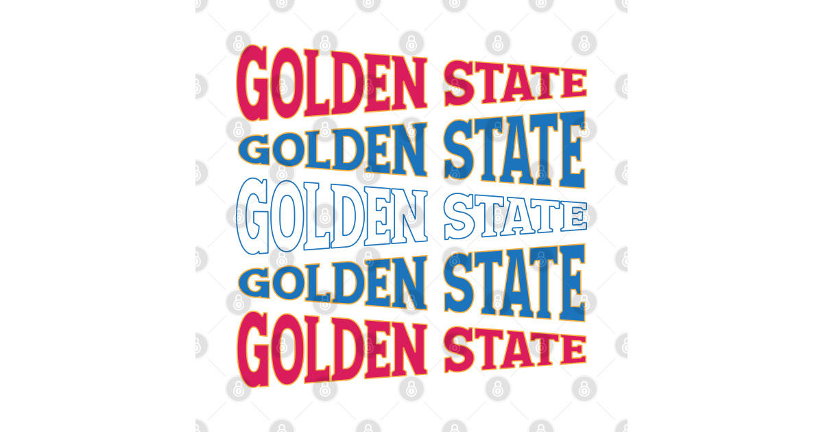NATIONAL TEXT ART GOLDEN STATE - Text Art - T-Shirt | TeePublic