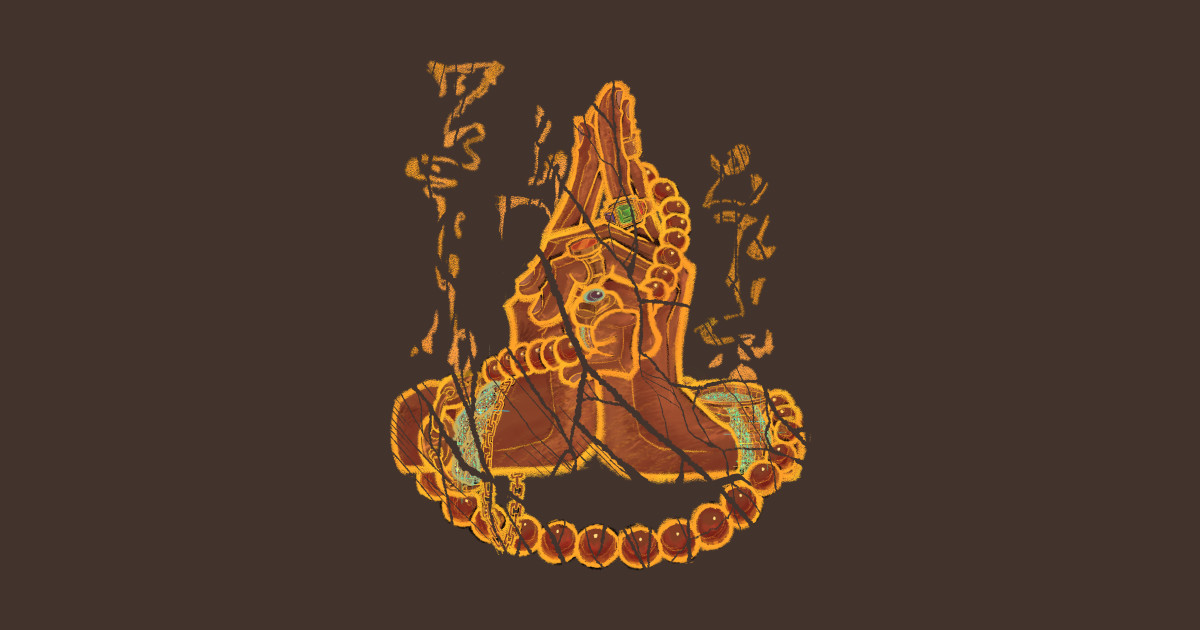 Ram Hand Sign Color (Light Line Art) - Hand Signs - T-Shirt | TeePublic