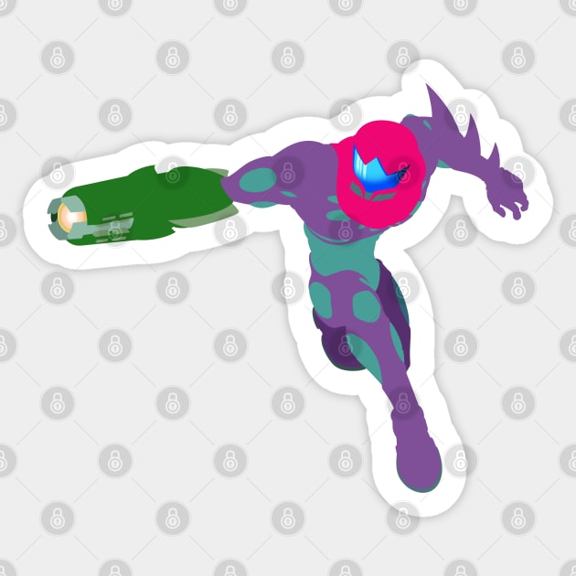 Metroid Fusion - Gravity Fusion Suit Samus - Samus - Sticker | TeePublic