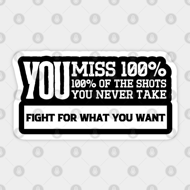 You miss 100% of the shots you never take. - Motivational Quote ...