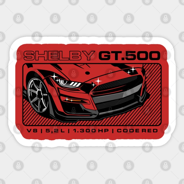 SHELBY GT500 CODE RED - Car - Sticker | TeePublic