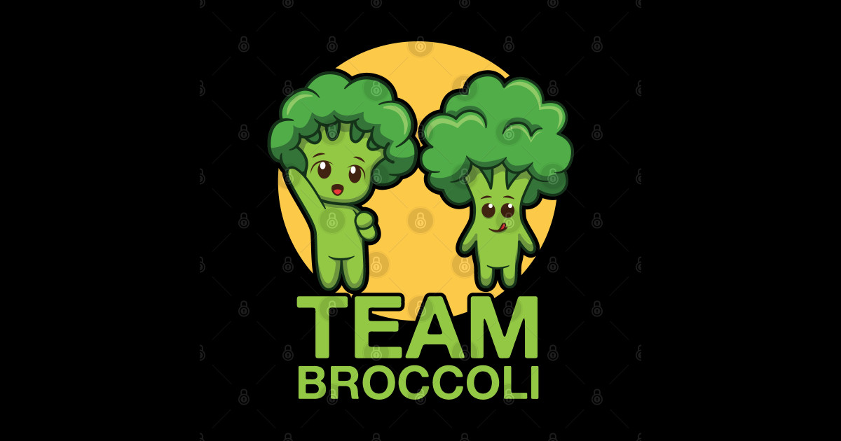 Team Broccoli. Cute Broccoli - Team Broccoli - Sticker | TeePublic