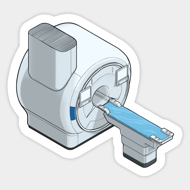 MRI isometric illustration - Ct - Sticker | TeePublic