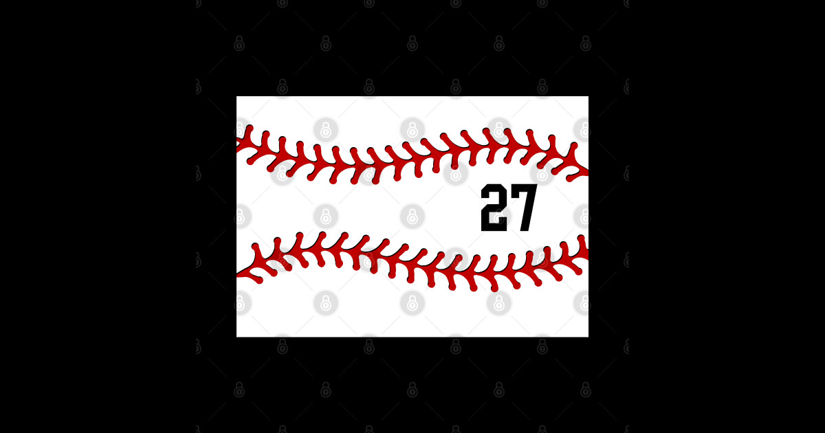 Baseball Laces Team Jersey Number 27 Mask #27 - Baseball Number 27 Mask ...