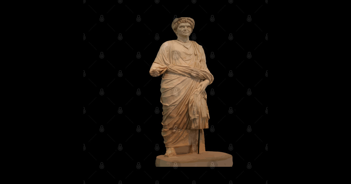 Statue of A Roman Priest Wearing A Toga - Roman Statue - Sticker ...