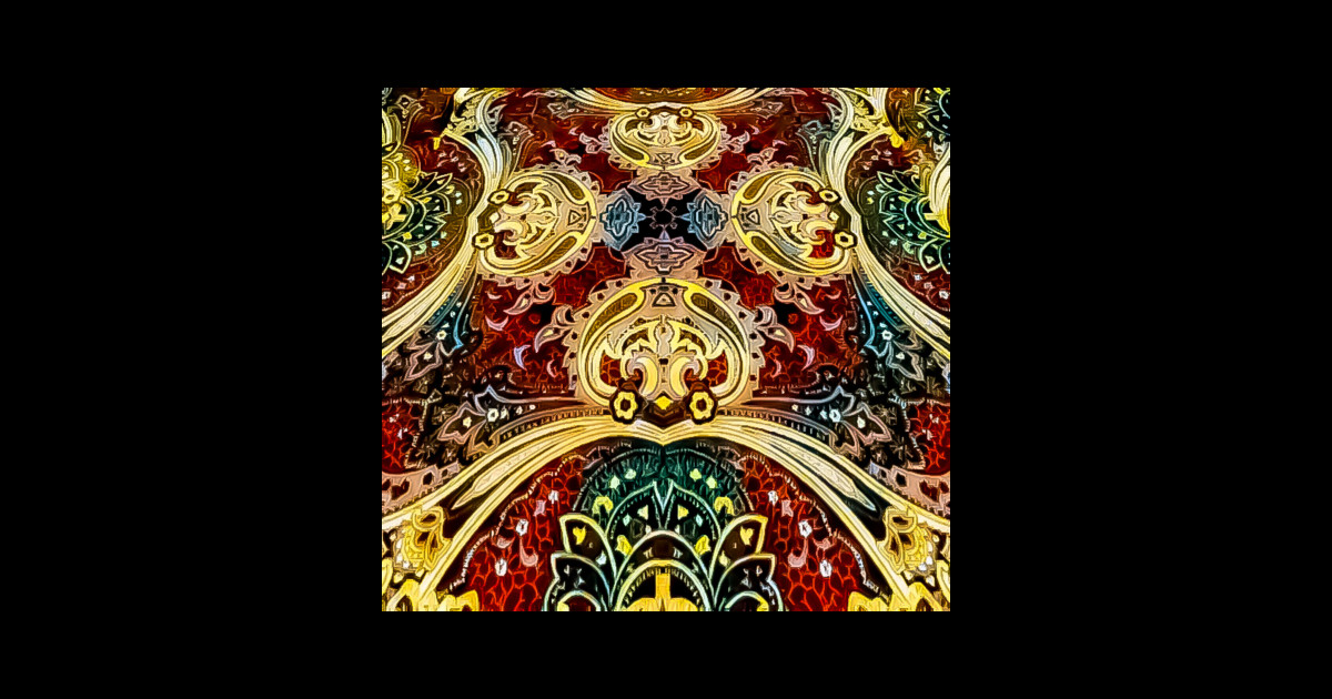 Unique red batik motifs - Batik Flower Pattern - Sticker | TeePublic