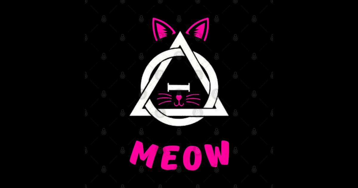 Meow! Therian / Therianthropy Symbol Pink Cat Ears Whiskers - Meow ...