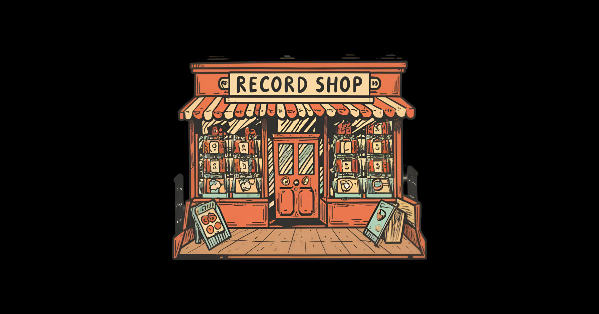 Record shop - Record Shop - Sticker | TeePublic