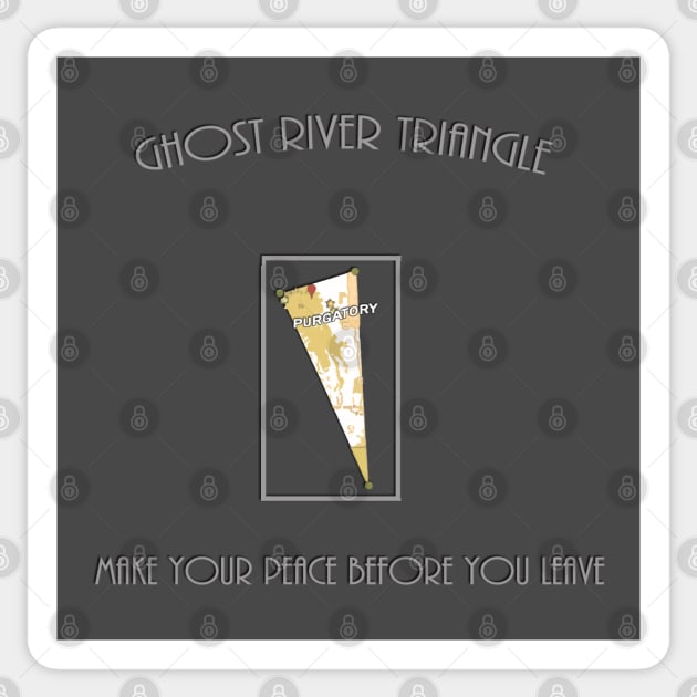 Ghost River Triangle map - Wynonna Earp - Sticker | TeePublic