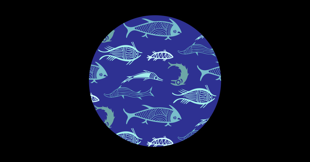 Ancient Fish - Mycenaean Art - Minoan Art - Fish - Sticker | TeePublic