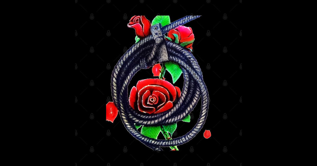 Rope and Roses - Rose - Sticker | TeePublic