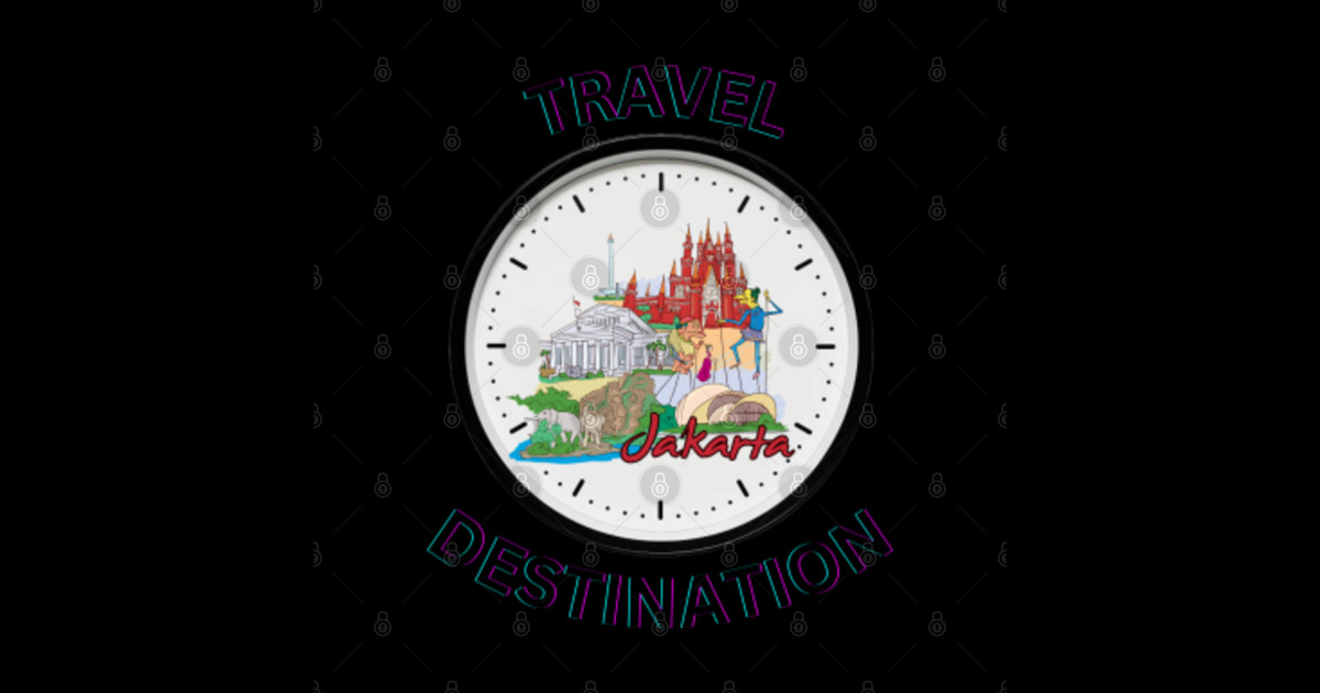 Travel to Jakarta - Travel Destination - Sticker | TeePublic