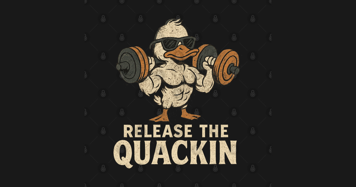 Release The Quackin Funny Duck Gym Bodybuilding Weightlifting Parody ...