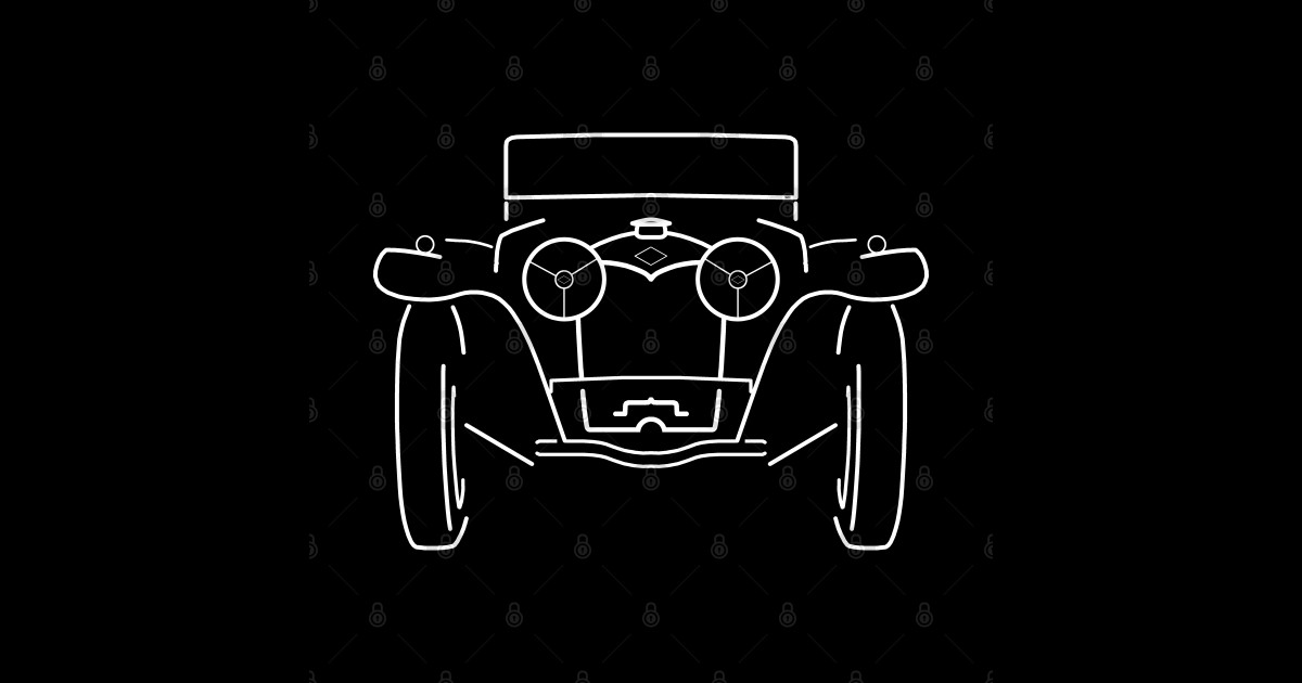 Riley Imp British classic 1930s sports car white outline - Riley ...