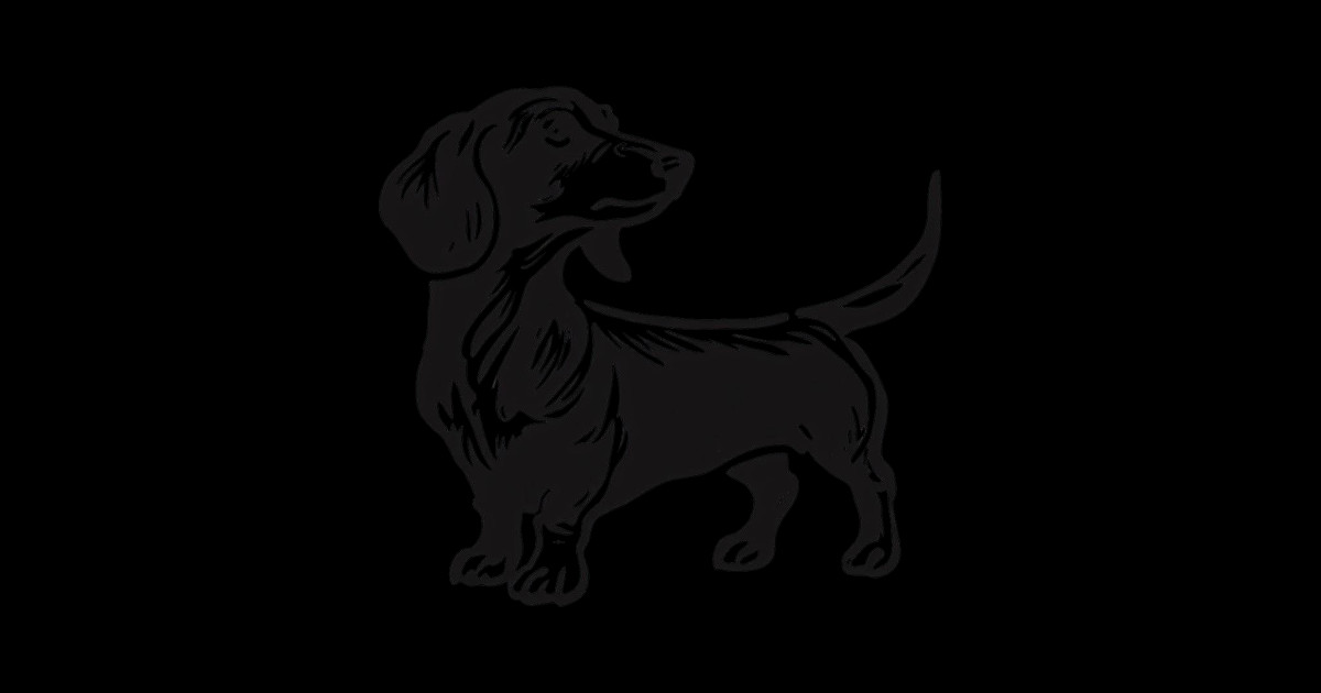 Stick figure dash hound dog in black ink - Stick Figure Dash Hound ...