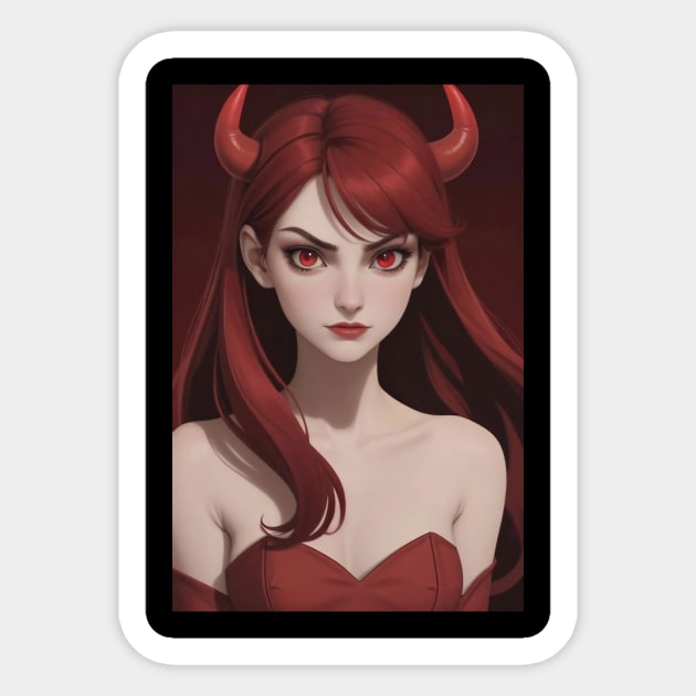 She Devil Cartoon Art - She Devil Cartoon Art - Sticker | TeePublic