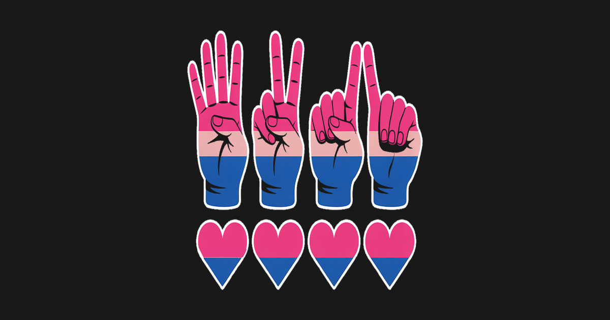 LGBT Bisexual Sign Language Bi Pride Outfit - Lgbt Bisexual Sign ...
