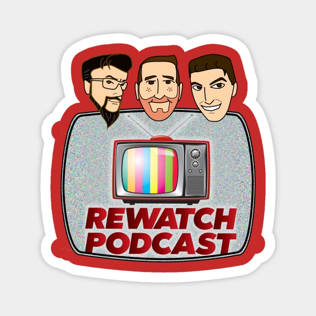 Rewatch Podcast Logo with Host Faces - Podcast - Magnet | TeePublic