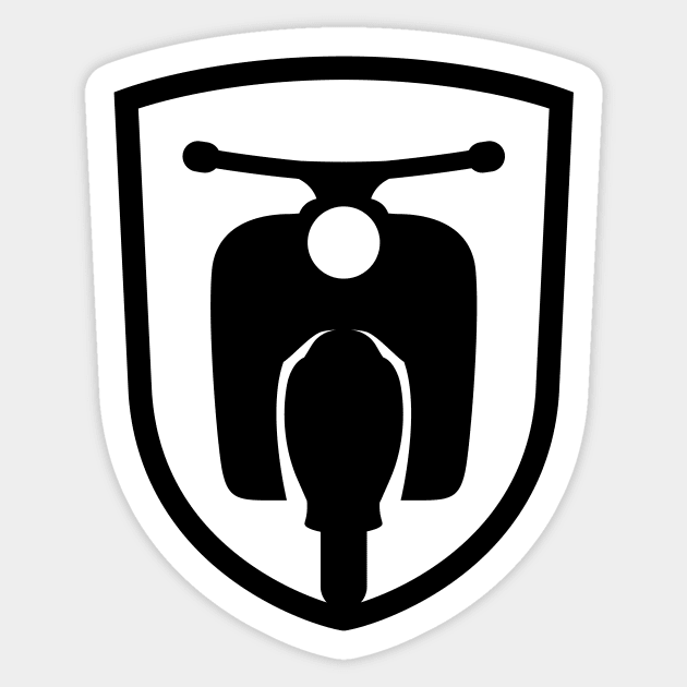 Moped motor scooter emblem (black) - Moped - Sticker | TeePublic