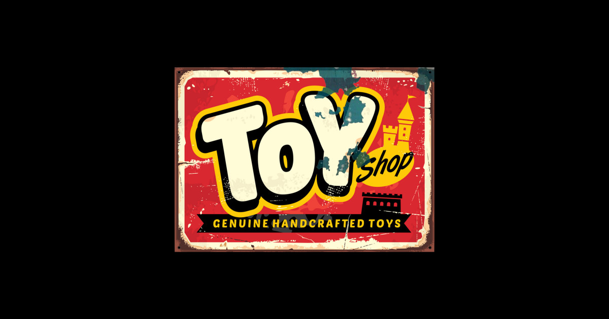 Vintage Toy Store Sign - Toy Store Sign - Sticker | TeePublic